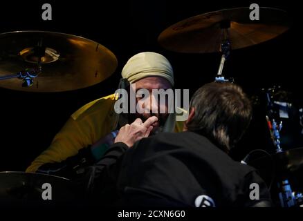 Alan Wren (Reni) of the Stone Roses performs live on stage at Finsbury ...