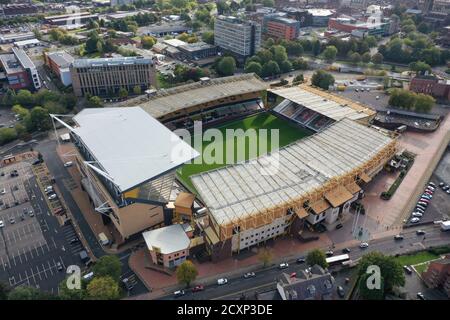 An aerial view of Molineux the home stadium of Wolverhampton Wanderers ...