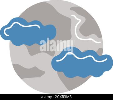 fullmoon and clouds night icon Stock Vector Image & Art - Alamy