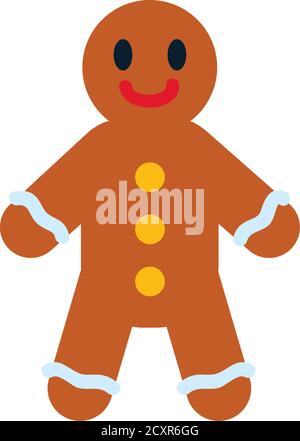 Christmas ginger cookie over background, vector illustration Stock ...