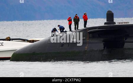 Royal Navy nuclear powered Astute class submarine Stock Photo - Alamy