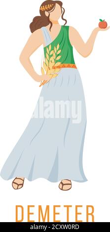 Demeter Greek Goddess concept. Illustration of the deity of harvest ...