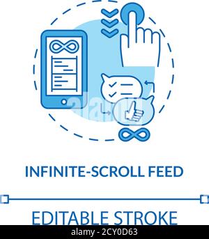 Infinite-scroll feed concept icon Stock Vector Image & Art - Alamy