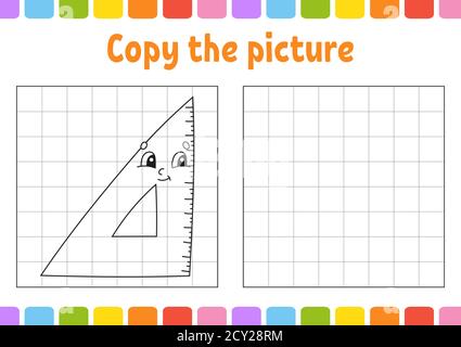 Copy the picture. Coloring book pages for kids. Education developing ...