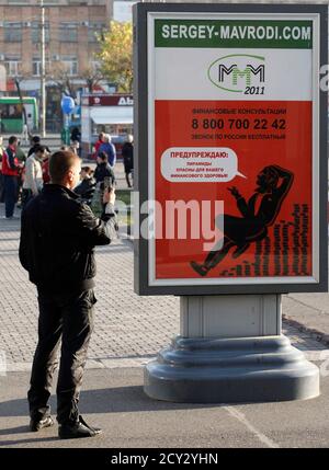 Sergei Mavrodi the former head of the MMM pyramid at the Chertanovsky ...