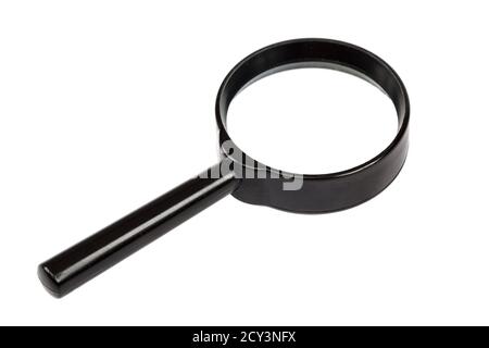 Forensic magnifier isolated on white background Stock Photo - Alamy