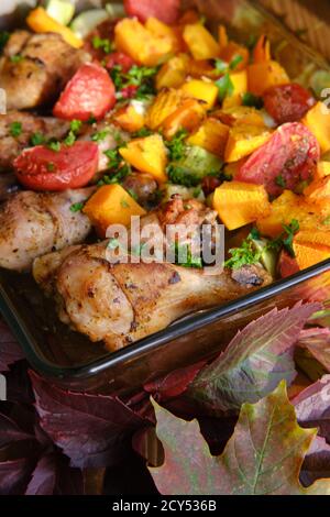 Vertical shot of an ojakhuri dish decorated with basil Stock Photo - Alamy