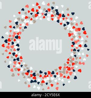 Cute little hearts pattern, random order. Perfect multicolor hearts ...