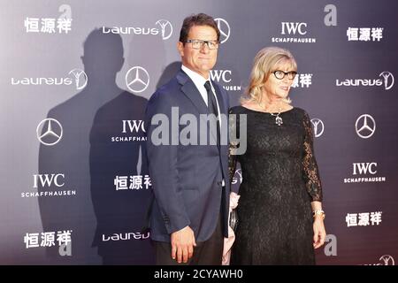 Fabio Capello and his wife Laura on the red carpet at the LAUREUS World ...