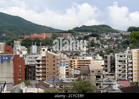 A view of the city is seen in Nagasaki, southern Japan, Saturday, April ...
