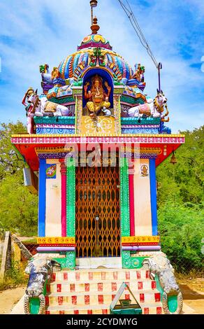 Small Hindu temple in Indian small village Stock Photo - Alamy