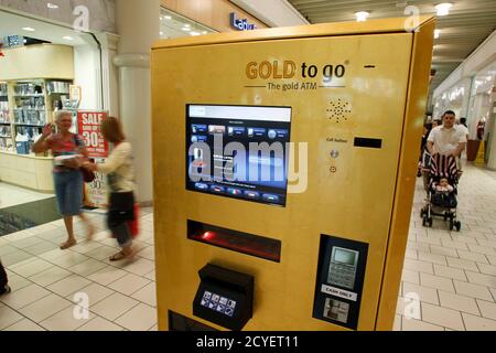 Gold to Go vending machine in Burj Khalifa in Dubai United Arab ...