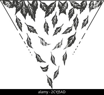 leaves and rectangle isolated icon Stock Vector Image & Art - Alamy
