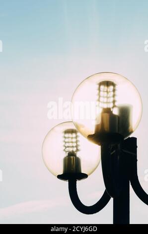 A vertical shot of bulbs in a street Stock Photo - Alamy
