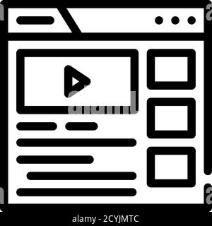 Video Optimization icon. Monochrome sign from video production ...
