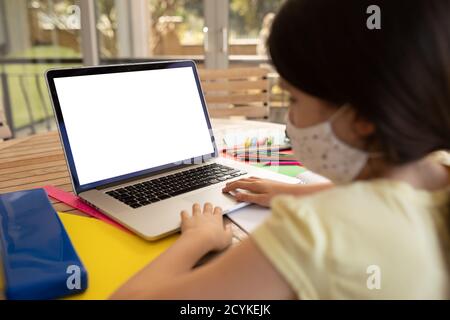 A laptop computer wearing a mask Stock Photo - Alamy