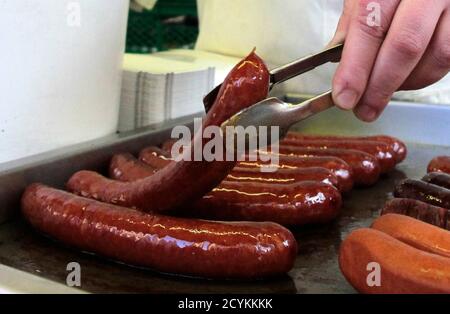 Sausage stand central Vienna Austria Eu Stock Photo - Alamy