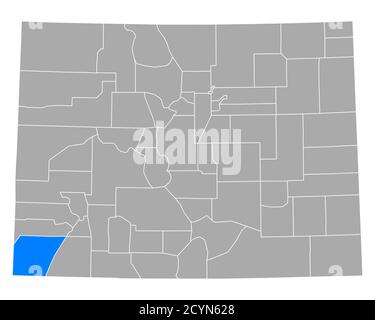 Map of Montezuma in Colorado Stock Photo - Alamy