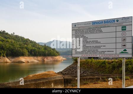 Babagon Dam in Sabah, Malaysia. It is a water reservoir and flood ...