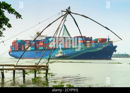 Container terminal ; Cochin port ; kochi ; Kerala ; India ; asia Stock ...