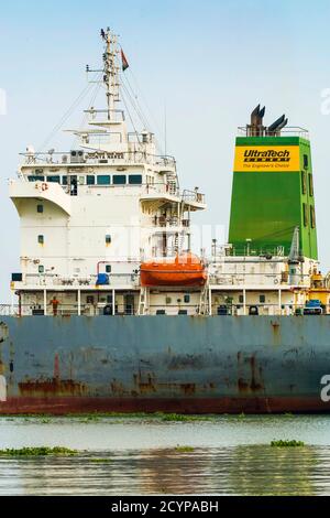India - Kerala - Kochi - container ship Stock Photo - Alamy