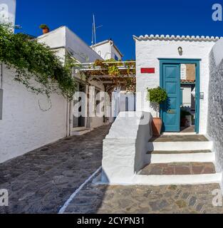 Stone buildings in Hydra Greece Stock Photo - Alamy