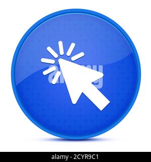 Target arrow aesthetic glossy blue round button abstract illustration ...