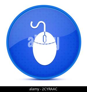 Mouse aesthetic glossy blue round button abstract illustration Stock ...