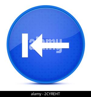 Back arrow aesthetic glossy blue round button abstract illustration ...