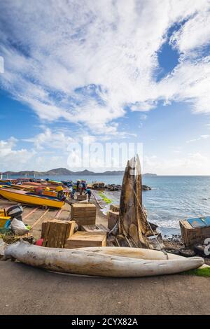 St Vincent and The Grenadines, Bequia, Fshing village of Paget Farm ...