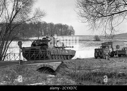 NATO exercises in Germany, M1 Abrams US Army tank (January 1985 Stock ...