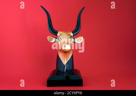 Beautiful handmade Duplicate represents the cow-headed Ancient Egyptian ...
