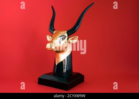 Beautiful handmade Duplicate represents the cow-headed Ancient Egyptian ...