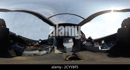 360° view of The cockpit of a Lockheed Martin F-35 Lightening II ...