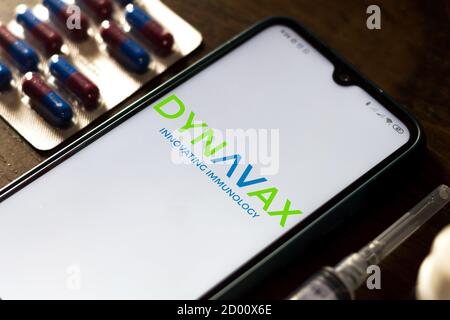 In this photo illustration the Dynavax Technologies logo seen displayed ...