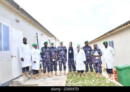Members of the AMISOM Uganda Formed Police Unit 7 (FPU-7), also known ...