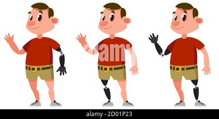 cartoon prosthetic arm Stock Vector Image & Art - Alamy