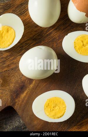 Organic Cage Free Hard Boiled Eggs Ready to Eat Stock Photo - Alamy