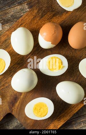 Organic Cage Free Hard Boiled Eggs Ready to Eat Stock Photo - Alamy