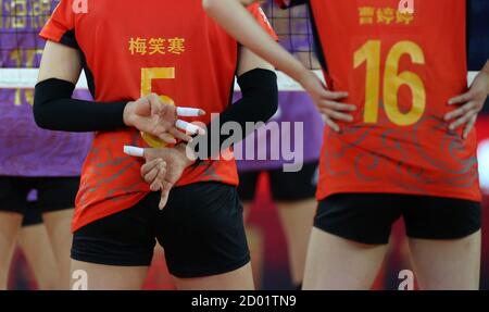 Hand signals in volleyball Stock Photo - Alamy