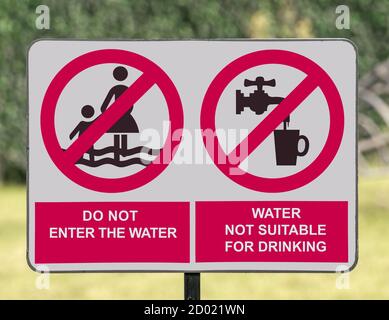 No drinking water allowed sign Stock Photo - Alamy