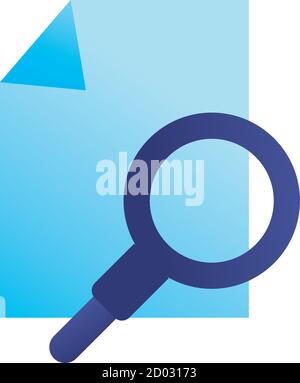lupe with document gradient style icon design, Searching theme Vector illustration Stock Vector ...