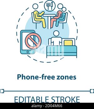 Phone-free zones concept icon Stock Vector Image & Art - Alamy