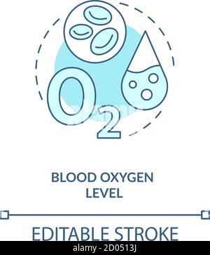 Smartwatch blood oxygen level monitoring isolated cartoon vector ...