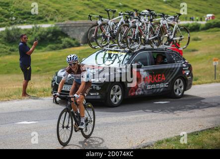French Tony Gallopin of AG2R La Mondiale, Czech Zdenek Stybar of Quick ...
