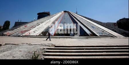 Albania. Tirana. The pyramid: International Center of Culture. Formerly ...