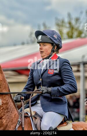 Pippa Funnell riding Majas Hope in the Cross Country at Badminton Horse ...