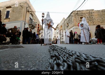 Malta, Easter and the Holy Week, Good Friday procession in Zejtun Stock ...