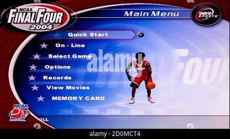 NCAA Final Four 2004 - Sony Playstation 2 PS2 - Editorial use only ...