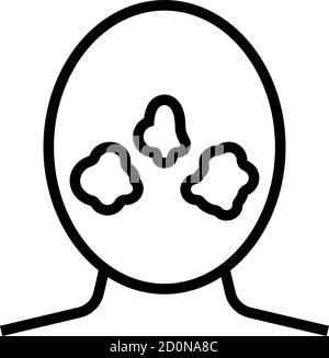 Rosacea disease color line icon. Isolated vector element Stock Vector ...